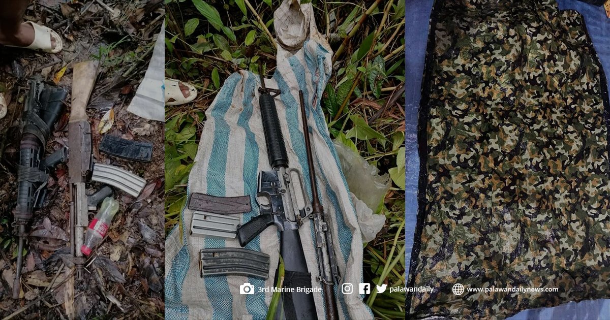 High Powered Firearms and War Material recovered in Roxas, Palawan