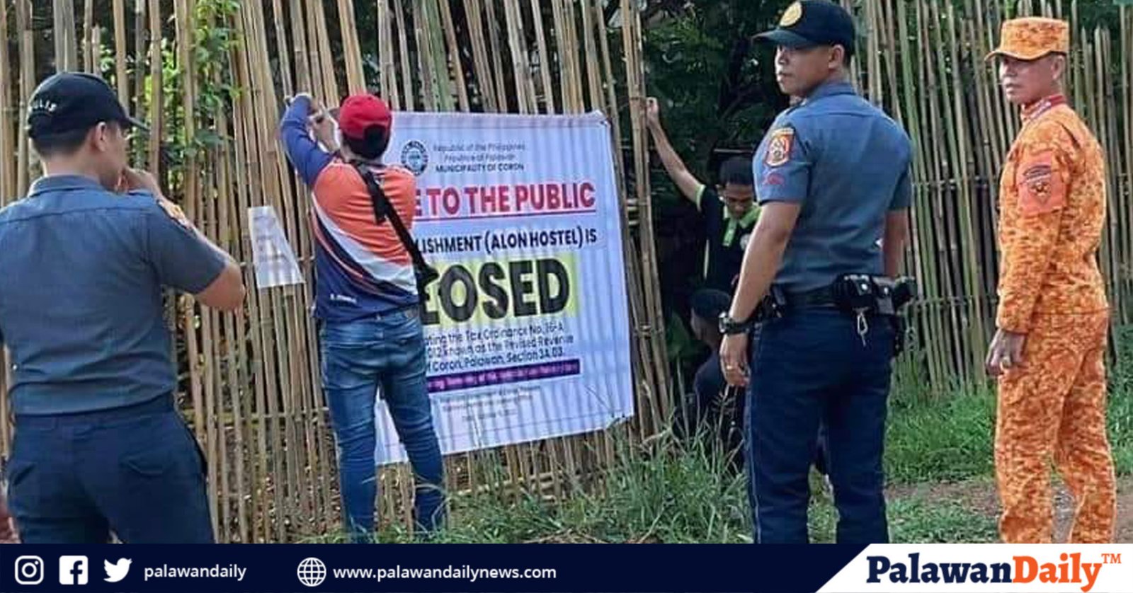 LGU-Coron issues closure order vs business estab due to tourist's complaint