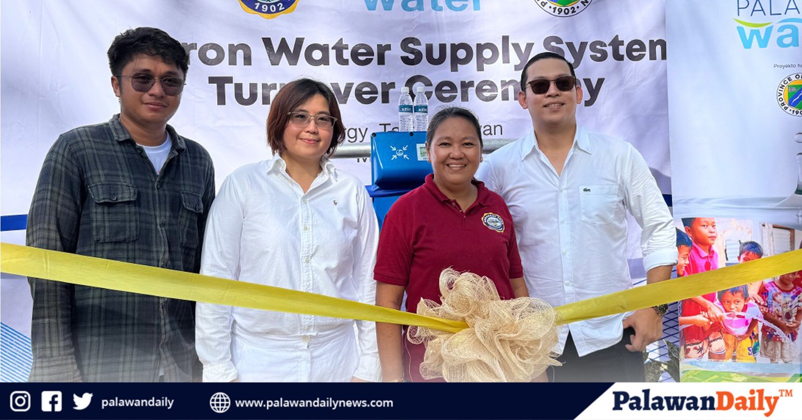 Palawan Water inaugurates smart tap water dispenser hub with cutting ...