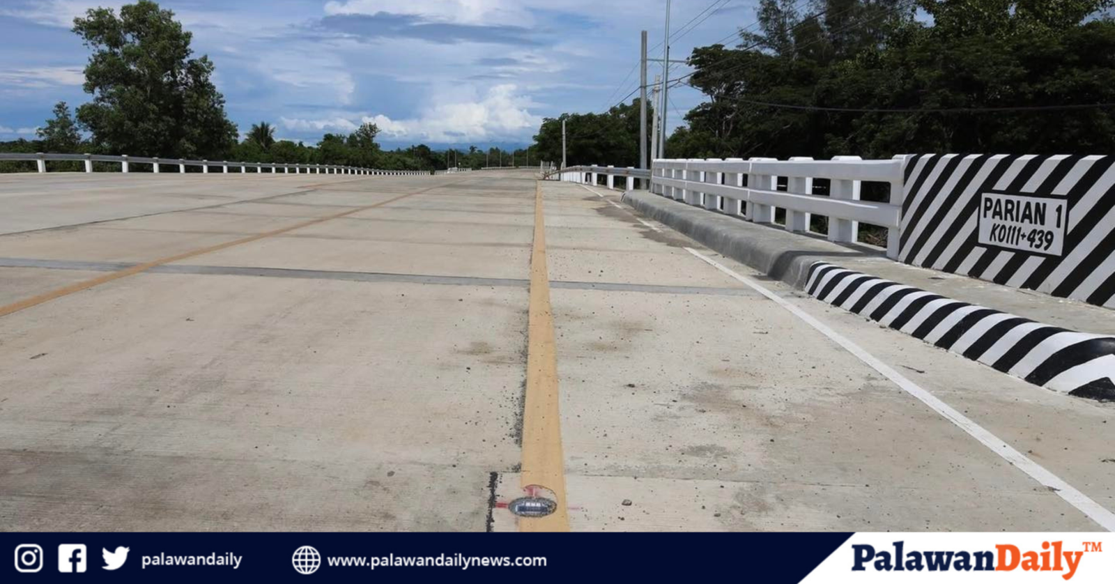 DPWH delivers safer wider Parian bridge for Narra motorists