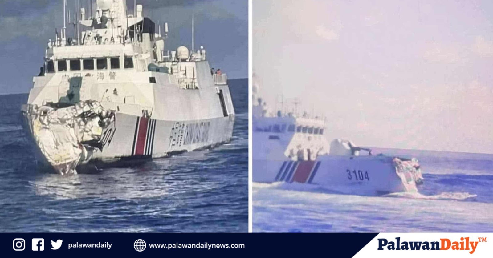 PLA Navy ship, China Coast Guard vessel collide near Panatag Shoal